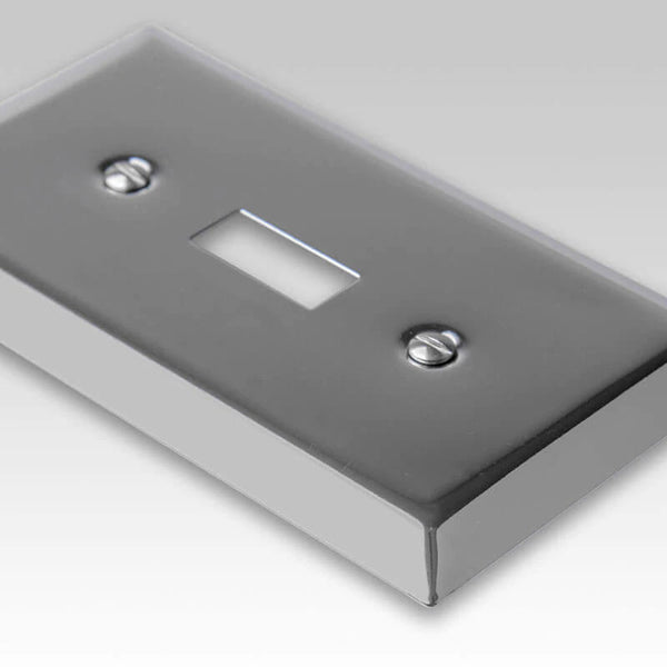 Century Polished Chrome Steel - 4 Toggle Wallplate