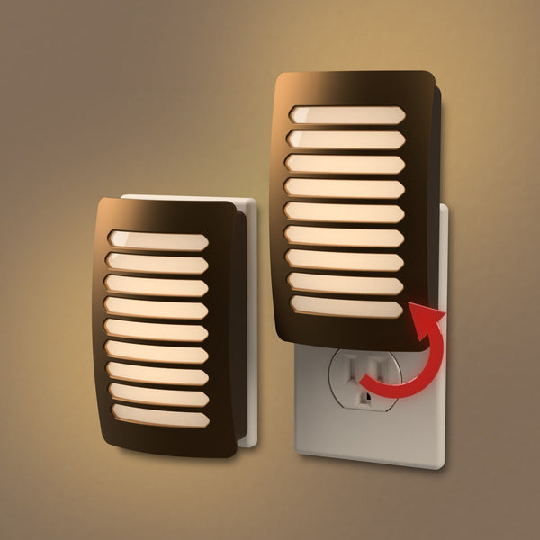 DecoPlug LED Louver Bronze Night Light