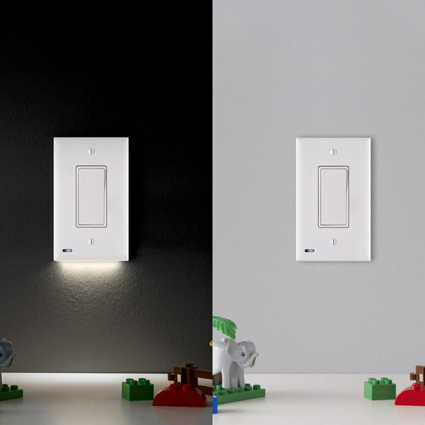 SnapPower Switchlight 3 & 4 Way - 1 Rocker, White