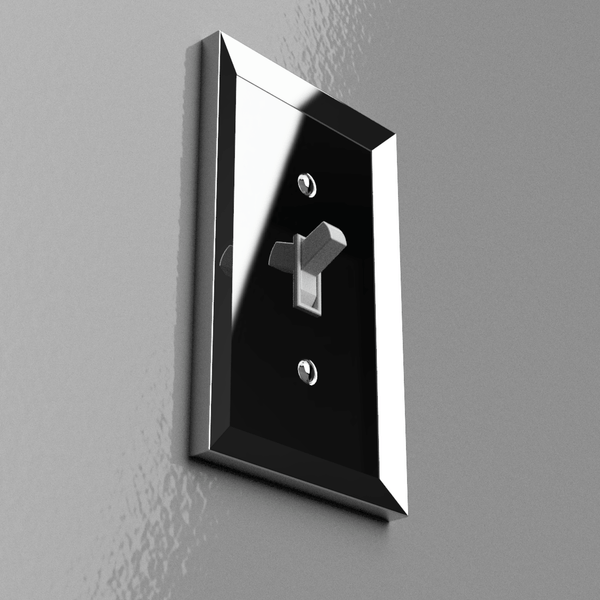 Studio Polished Chrome Cast - 1 Duplex Wallplate